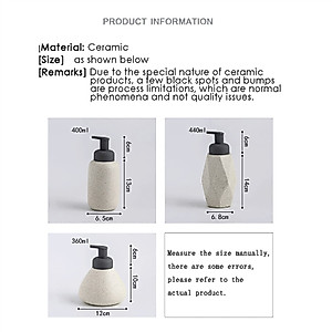 QTBH Soap Dispenser Ceramic Liquid Foam Soap Dispenser Portable Shampoo Conditioner Body Wash Lotion Pump Bottle Bathroom Accessories Soap Pump (Color : B2)