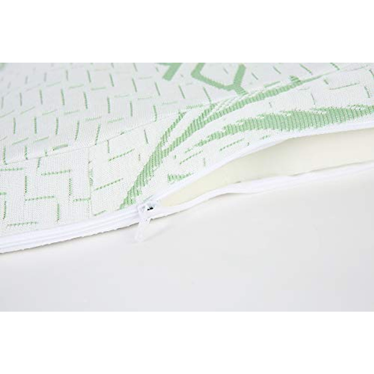 Bamboo Seat Cushion Pillow for Office Chair - Memory Foam Pad for Tailbone, Sciatica, Lower Back Pain Relief, Ergonomic and Non-Slip, Machine Washable Cover (Pack of 1)