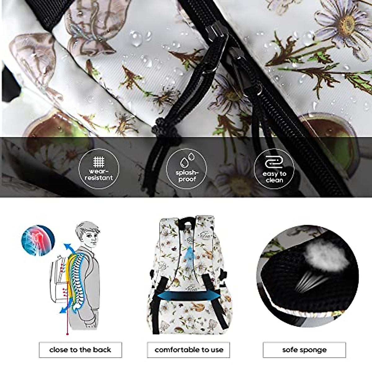 GinzaTravel 16-inch Colorful Laptop Backpack (Colorful series) (Daisy)