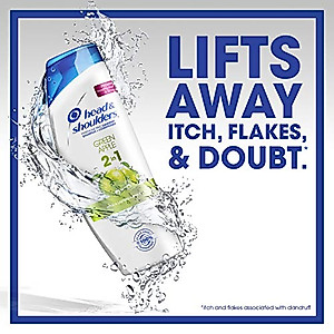Head and Shoulders Green Apple Anti-Dandruff 2 in 1 Shampoo and Conditioner, 23.7 fl oz
