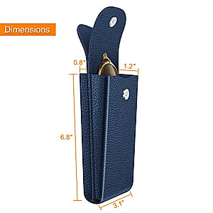 Fintie Double Glasses Case with Carabiner Hook, Portable Vegan Leather Eyeglass Case Anti-scratch Sunglasses Pouch, Navy