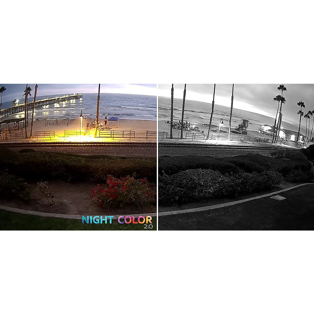 Marquis, 5MP Lite 4MP 2MP 247 FullColor HD TVICVIAHDCVI Turret Dome CCTV Security Camera, Indoor Outdoor Color Night Vision Waterproof Analog Surveillance Camera 2.8mm Lens, White