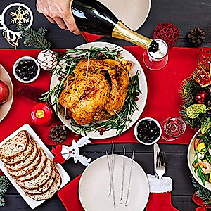 20Pcs Roasting Trussing Needles, 6 Inch BBQ Barbecue Skewers for Grilling, Turkey Pins Metal for Turkey, Chicken, Roasts and Rolled Meats Supplies