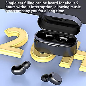Wireless Bluetooth 5.0 Headset Touch Control- Bluetooth Headset Intelligent Noise Reduction Hd Call -Waterproof,Rich- and Full Bass,Long Standby Time,Compatible with iOS&Android for Sports Gym