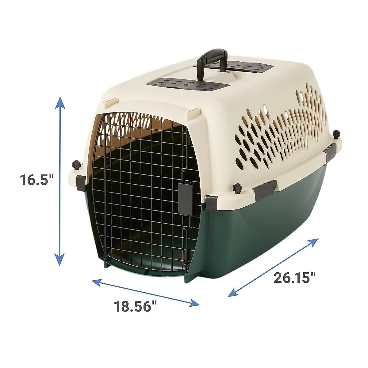 LAZAT Pet Kennel - Dog Crate for Small Dogs is Safe, Ventilated and Durable, The Best Choice for pet Travelling. (26.15 x 18.56 x 16.5 inches)