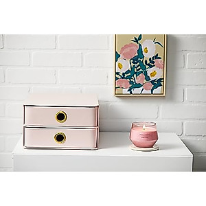 Yankee Candle Studio Medium Candle, Fresh Cut Roses, Pink Candle, 10 oz, Home Décor