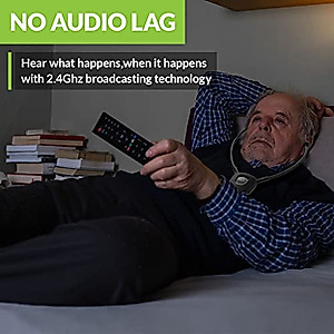 Avantree HT381 - Wireless TV Earbuds Headphones for Seniors and Hard of Hearing, Voice Clarification, L/R Balance Volume Control, Ambient Mode, Connect Both Digital & Analog Televisions