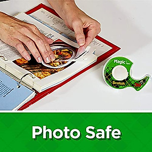 Magic Tape, 2 Rolls Tape, Invisible Tape Refills for Dispenser, 3/4 x 1296 Inches Tape Refills + Refillable Tape Dispenser