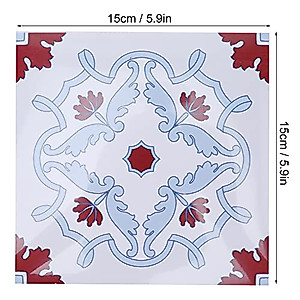 Ceramic Tile Stickers, Waterproof Wall Sticker Self Adhesive PVC for Floors for Bathroom