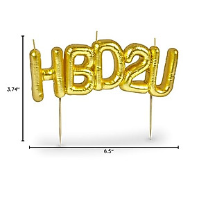 Genuine Fred Fancy That Party Candles, 3 inches, HBD2U