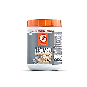 Gatorade Whey Protein Powder, 20 Servings Per Canister, 20 g of Protein Per Serving, Vanilla, 19.7 Oz