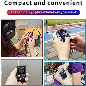 RG Nano Retro Handheld Game Console , Aluminum Alloy CNC Support Clock , Music Player Function 1.54 Inch IPS Screen 64G TF Card 5405 Game (Anbernic Rg Nano Purple)