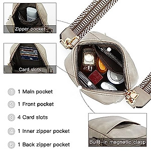 Telena Small Crossbody Bags for Women Trendy PU Leather Cross Body Cell Phone Purse Shoulder Bag Grey