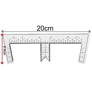 50pcs Disposable Eyebrow Ruler Stencils with Eyebrow Shape for Microblading Permanent makeup Tattoo Eyebrow design Eyebrow Mapping Ruler (Model B-50pcs)