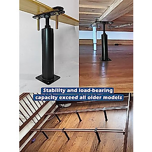 Metal Adjustable Height Bed Frame Center Support Leg Furniture Legs No Wobble for Bed Sofa Cabinet Couch Dresser Table Slat Base Heavy Duty DIY Replacement Parts Riser(7”-11”)