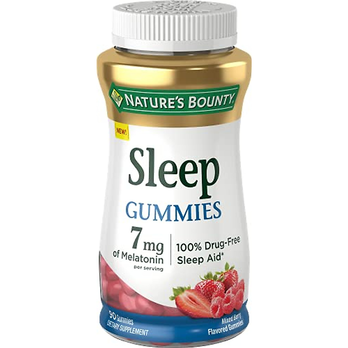 Nature's Bounty 7 mg Melatonin Gummies, Mixed Berry, 90 Count
