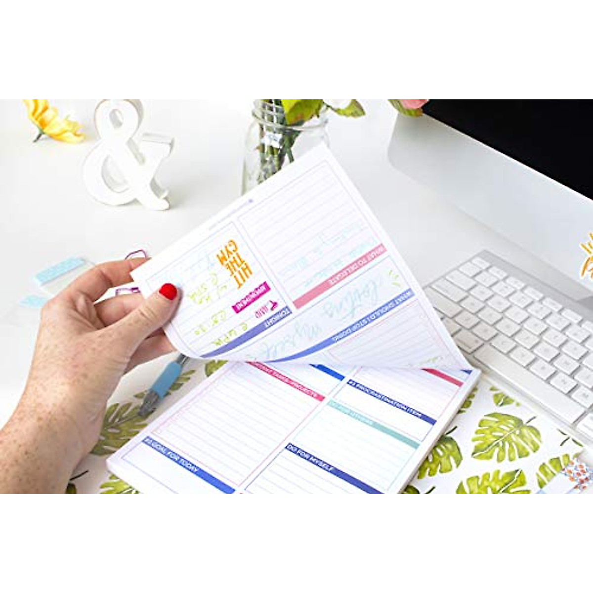 bloom daily planners Double Sided Daily Planning System Tear Off To Do Pad - Teal - 6" x 9"