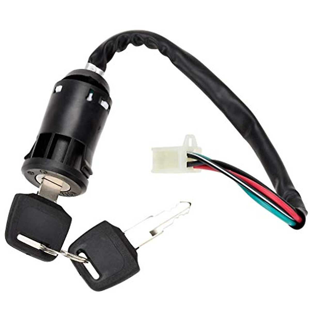 HIAORS 4 Wire Pin Ignition Key Switch Set for Tao Tao Coolster Baja Hawk Sunl Apollo Z20 DB-007 Coleman Roketa 50cc 70cc 90cc 110cc 125cc 150cc Chinese Pit Dirt Bike ATV Quad 4 Wheeler Scooter Parts