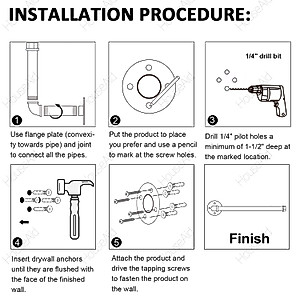 HouseAid Industrial Pipe Paper Towel Holder for Kitchen, Vintage Style Heavy Duty DIY Rustic Paper Towel Rack, Wall Mount, Matte Black