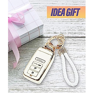 ESEWALAS Bling Car Key Fob Case,Car Key Fob Cover Key Case Shell,Car Remote Smart Key Protector Holder,TPU Key Case with Keychain Lanyard,Keyless Remote Key Fob Shell (for Acura a)