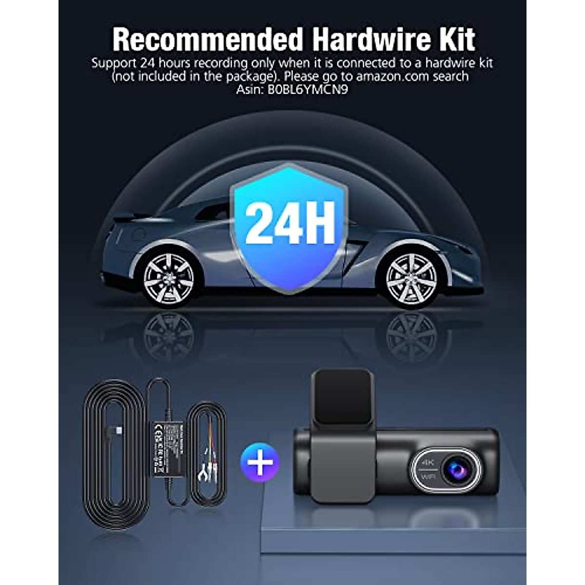 OMBAR Dash Cam Front and Rear 4K/2K/1080P+1080P 5G WiFi GPS, Dash Camera for Cars with Free 64G SD Card, Dual Dash Cam with WDR Night Vision, 24h Parking Mode,170°Wide, G-Sensor, Loop Recording, APP