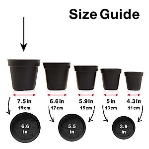 Mintra Home Garden Pots 4pk (Light Green, 19cm Diameter (7.5in))