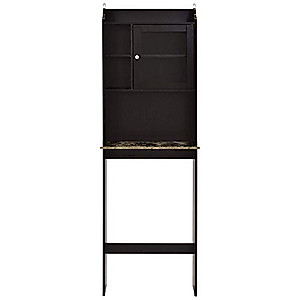 Modern Over-The-Toilet Space Saver Organization, Bathroom Storage Cabinet, Freestanding Bathroom Organizer with Adjustable Shelves for Home, Bathroom (Espresso)