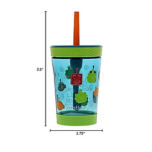 Contigo Kids Spill-Proof 14oz Tumbler with Straw and BPA-Free Plastic, Fits Most Cup Holders and Dishwasher Safe, Juniper Matcha Friend Bots