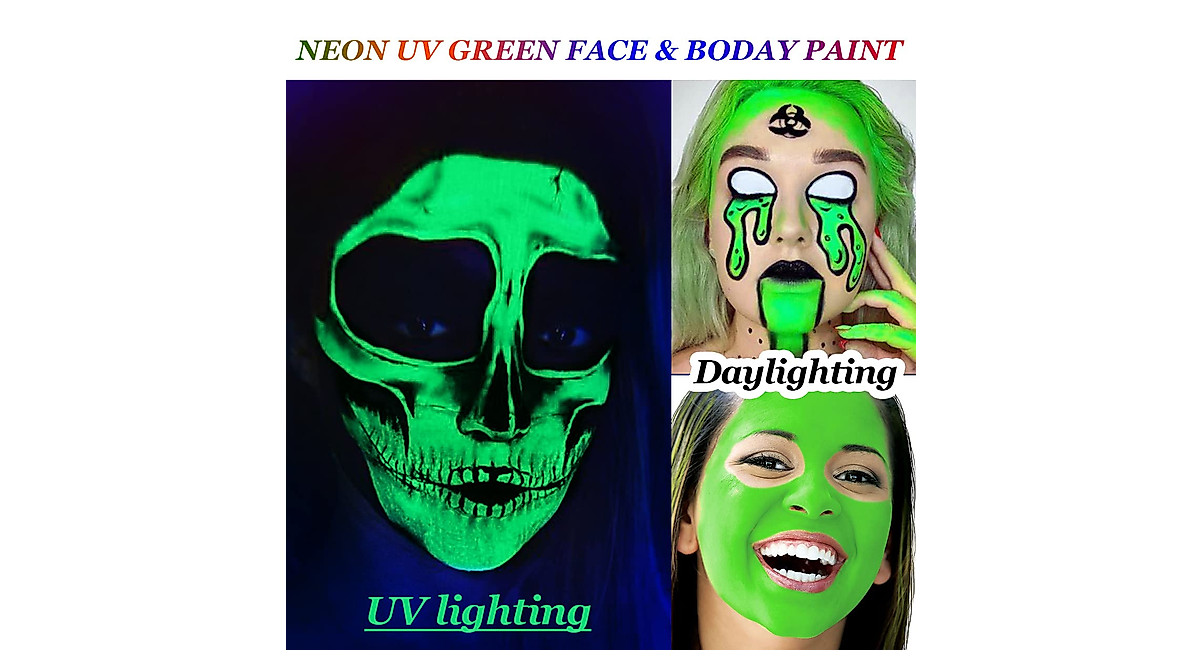 Shop DE'LANCI Neon Green Body Paint Stick - Vibrant & Easy