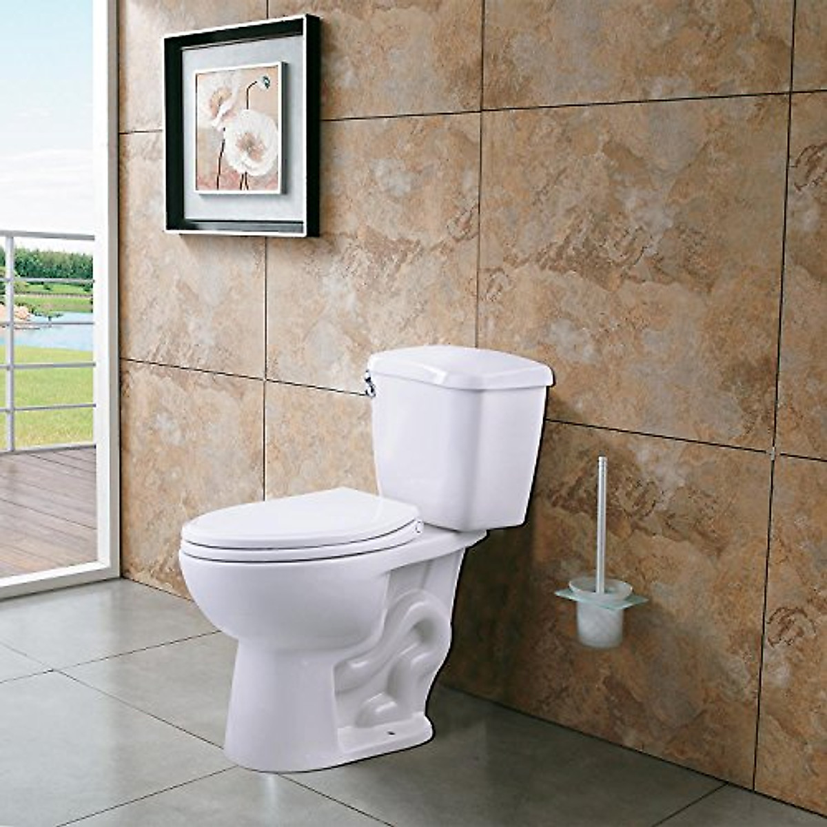 Hibbent Premium One Click Elongated Toilet Seat with Cover(Oval)- Easy Installation and Quick-Release for Easy Cleaning - Stable Hinge Design to prevent shifting - Soft Closed - White Color(Elongated)