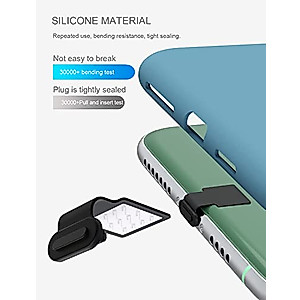 Gavemi Phone Dust Plug, Compatible with iPhone Lightning Port Protects Charging Port Anti Dust Cover (Black)