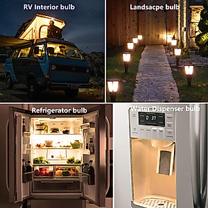 Neanete Low Voltage 12V 24V Candelabra E12 Base LED Appliance Light Bulb for ice Maker Water Dispenser RV Marine Landscape WR02X12208 416099 25W Replacement Warm White 3000k Non Dimmable Pack of 2