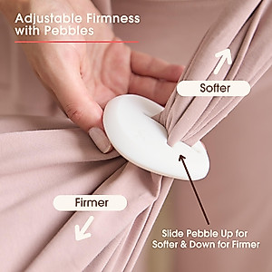 bbhugme Adjustable Pregnancy Pillow – Full Body Support for Side Sleeping - Adjustable Firmness and Shape - Supports Back, Legs, Belly, HIPS for Pregnant Women - Removable Cover - Dusty Pink