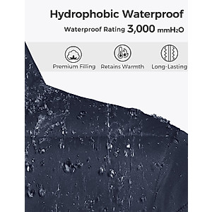 wantdo Women's Thickened Snow Coat Hooded Puffer Jacket Windbreaker Navy Medium