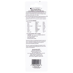 Monteverde Ballpoint Refill to Fit Parker Style Ballpoint Pens, Extra Fine, Pack of 2, Blue/Black (P112BB)