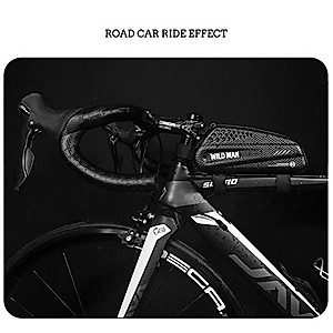 WILD MAN Waterproof Hard Shell Front Frame Bike Bag Large Capacity for Cycling Accessories Storage Suit for Road Mountain Cycling