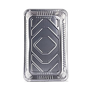 Glad Disposable Aluminum Full Size Deep Steam Pan | 2 Count | Foil Steam Pan | 20.5” x 12.5” x 2.75” Aluminum Pan | Disposable Steamware | Glad Foil Pans for Steaming