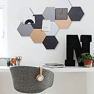 Creative DIY Stitching Hexagonal Felt Wall Stickers, Cork Board Background Wall Without Trace, Kindergarten Photo Wall