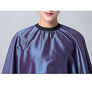 OLizee Hair Cut Hairdressing Cape Cloth Apron Stretch Out Hand Waterproof Salon Barber Gown 57 x 63", (Purple)