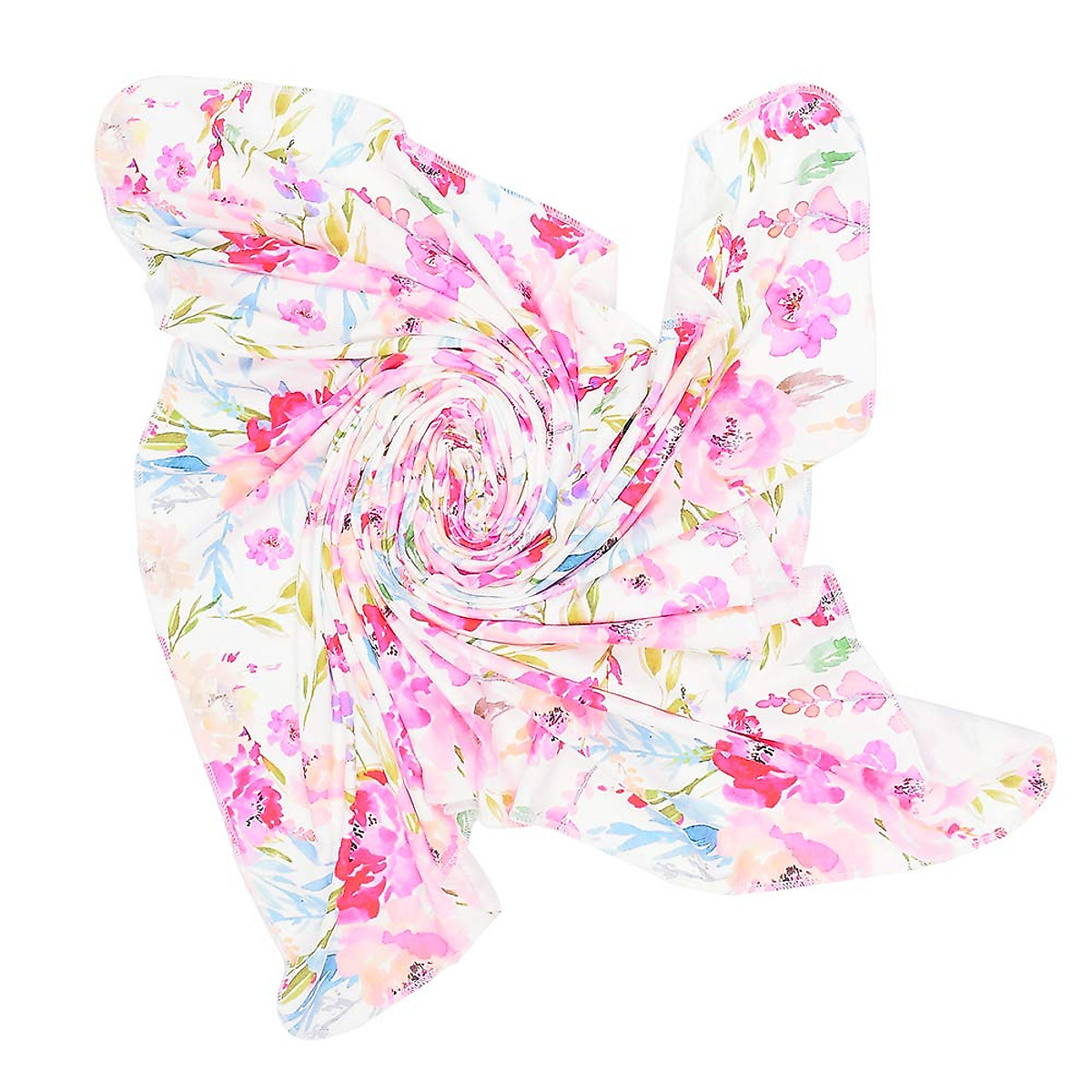 Galabloomer Newborn Receiving Blanket Headband Set Flower Print Baby Swaddle Receiving Blankets Sunflower Heart