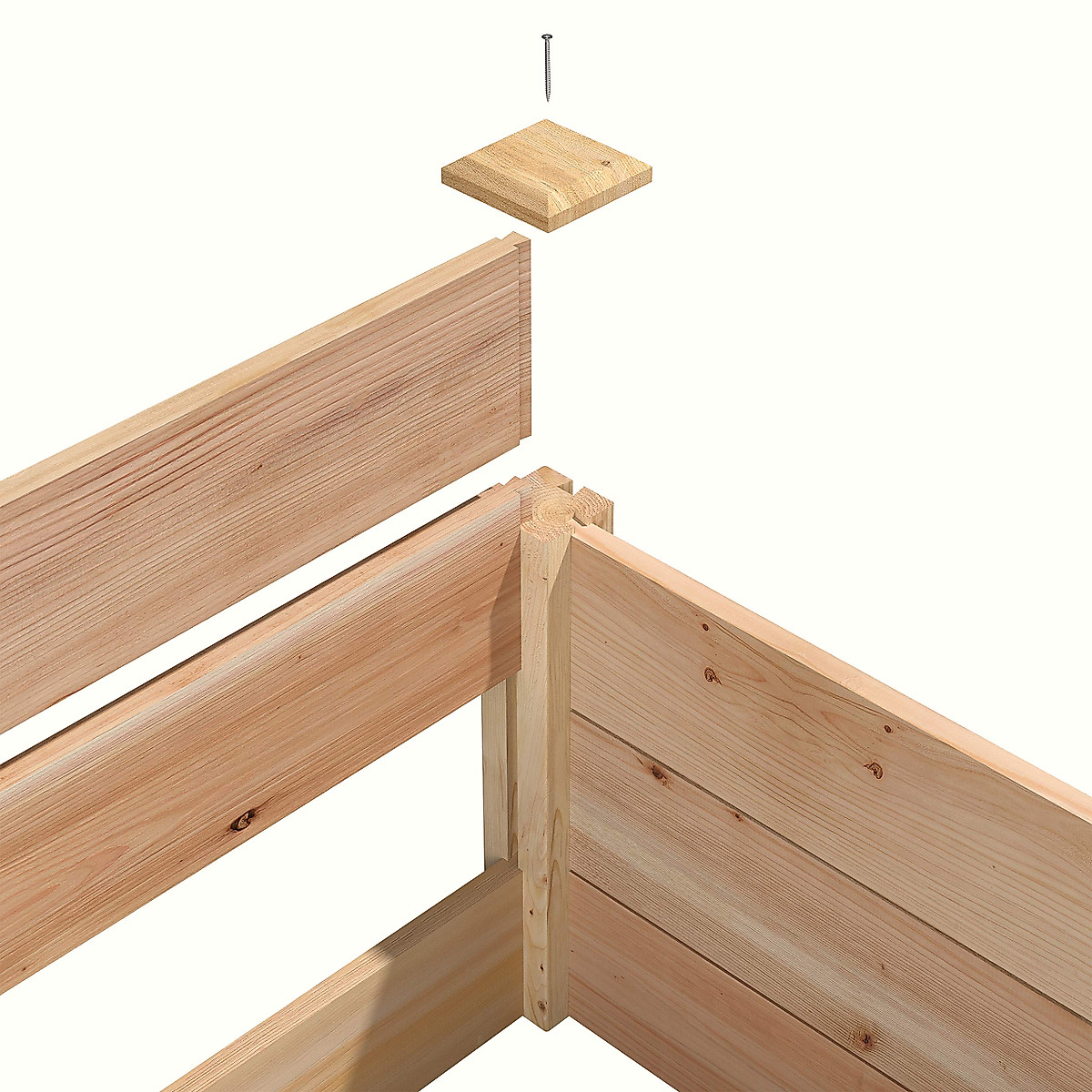 Greenes Fence Miracle-GRO Cedar Raised Garden Bed, 16" x 48" x 16.5" - Made in USA with North American Cedar