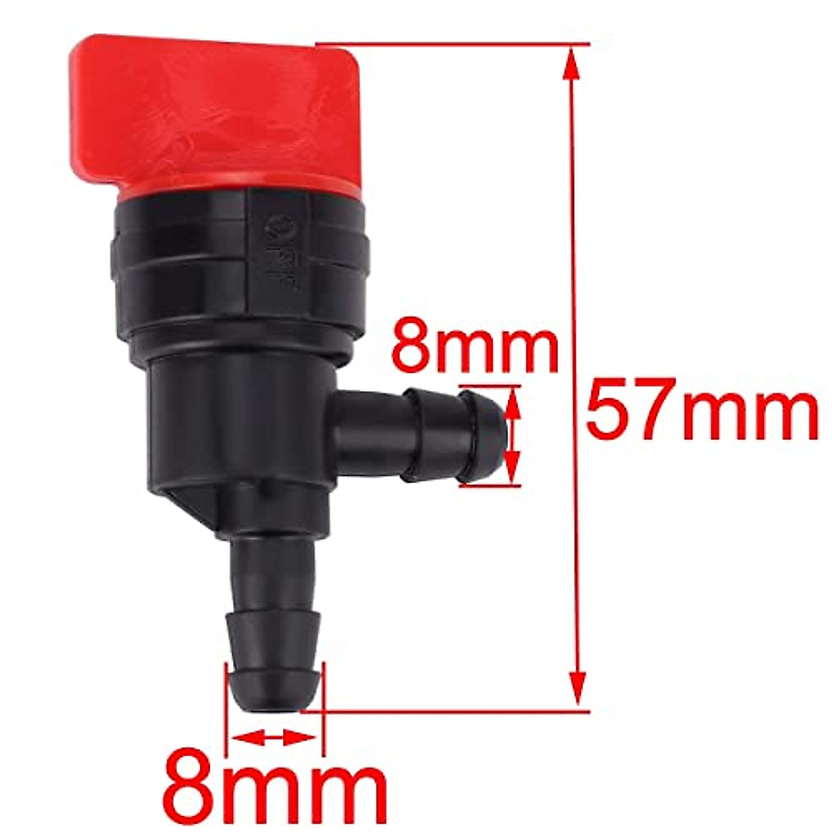 HIPA (Pack of 2) 1/4" 90 Degree Fuel Shut Off Valve for 698181 494539 697944 Tecumseh 35857