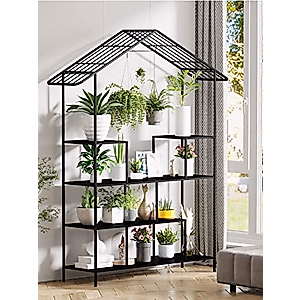 Spampur Metal Plant Stand Indoor Outdoor, Plant Shelf, 16 Potted Tall Plant Stands for Indoor Plants Multiple, Large Flower Pots Corner Plant Holder, 4 Tiered Ladder Planter Display Rack Garden Patio