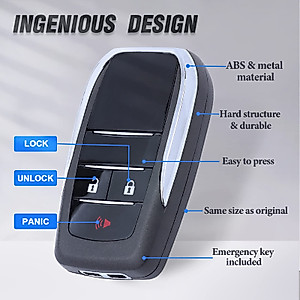 Keymall Modified Upgraded Flip Key Shell Case Replacement for Toyota RAV4 Camry for Scion TOY43,JUST A Key CASE (Upgraded 3 Buttons)