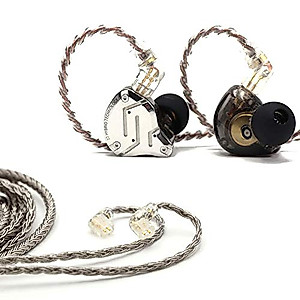 KZ ZS10 PRO 4BA+1DD HiFi in-Ear Earphone and Tripowin Zonie 3.5mm Plug QDC Cable Bundle