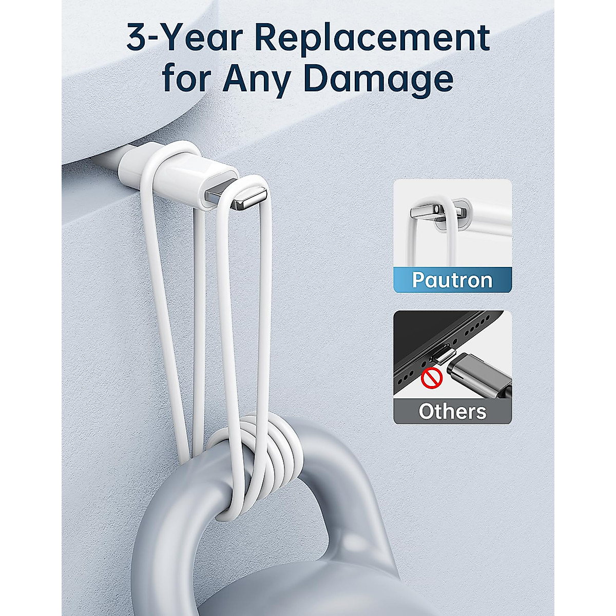 iPhone Charger Cord 6Ft (3-Pack), USB to Lightning Cable for Apple iPhone 14/13/12/11 Pro Max/XS/XR/8, High Speed Data Sync & Fast Charging