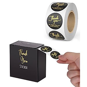 Mr. Pen- Thank You Stickers, 500 pcs, 1”, Thank You Stickers for Packaging, Black Thank You Stickers, Thank You Labels Stickers, Thank You Labels, Thank You Stickers Small Business, Packaging Stickers