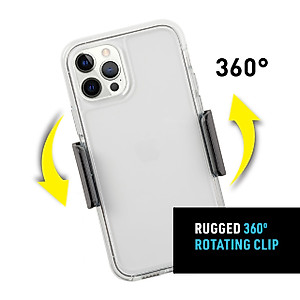 Nite Ize Squeeze Clippable Phone Holder - Cell Phone Accessories with Universal Design - Compatible with iPhones & Samsung Phones - Easy-to-Squeeze Clippable Phone Holder with 360 Rotating Clip