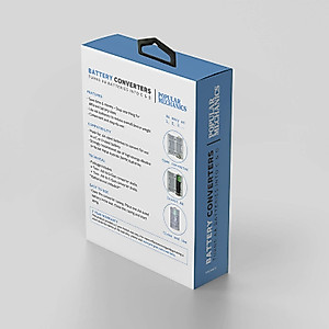 Popular Mechanics Battery Converters - Aa To C & D Size Battery Converter Case - 4 Pack Battery Adapters - Turns Disposable Or Rechargeable Aa Batteries Into C & D