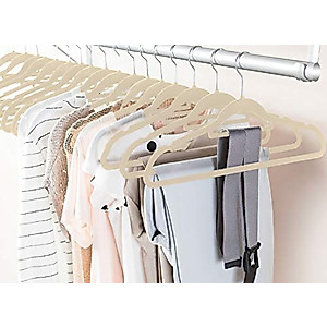 Premium Velvet Hangers with Tie Bar 20-Pack Slim Space Saving Coat Hanger, Non Slip Wardrobe Hangers, Clothes Hangers 360° Swivel Hook, Suit, Shirt Dress & Trouser Hangers - Thin Flocked Felt Hangers